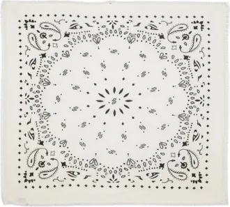 Kujten Kujten, Femme, Accessoires, Blanc, Taille: ONE Size &Eacute;charpe Paisley en Cachemire
