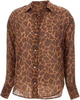 MC2 Saint Barth Femme, Blouses et Chemises, Brun, Taille: 38 FR Cristal Shirt
