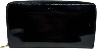 Celine Portefeuille Pre-owned en cuir verni - Femme - Pre-owned - Noir - Taille: ONE Size