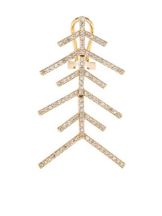 Kamushki boucle doreille Wishbone en or 14ct