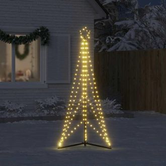 Festnight Led Weihnachtsbaum Aussen 182 cm 363 LEDs Beleuchtet Tannenbaum Outdoor Lichterbaum Draußen Lichterpyramide Weihnachtsbaum Kegelform Metall Weihnachts