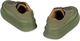 Jil Sander Canvas Platform Sneaker - Green