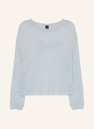 HUGO BOSS Pullover Farazena Mit Mohair grau