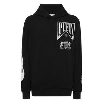 Philipp Plein Homme, Sweatshirts et sweats &agrave; capuche, Noir, Taille: XL Hooded SweaT-shirt Racing