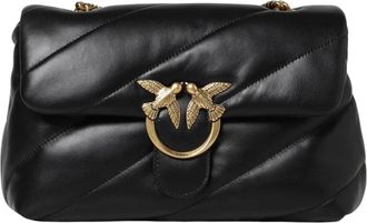 Pinko Pinko, Femme, Sacs, Noir, Taille: ONE Size Love Birds Shoulder Bag Quilted