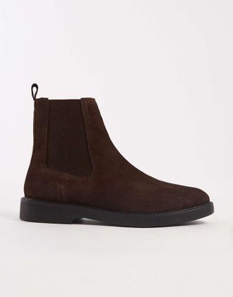 Asos Chelsea-Stiefel aus Wildleder in Braun-Brown