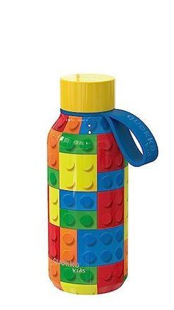 Quokka KIDS SOLID BRICKS | THERMOFLASCHE MIT EDELSTAHL-AUFHÄNGER 330 ML
