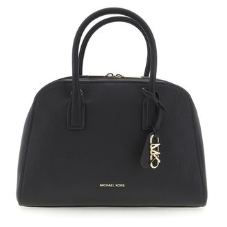 Michael Kors Women MD Zip Satchel Hand Bag, Schwarz