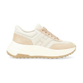 Hogan Femme, Chaussures, Beige, Taille: 39 EU Allacciato Baskets