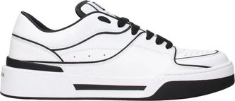 Dolce & Gabbana Homme, Chaussures, Blanc, Taille: 41 1/2 EU Dolce & Gabbana Baskets en cuir blanc