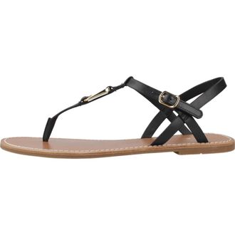 Tommy Hilfiger Femme, Chaussures, Noir, Taille: 40 EU Leather Thong Sandal