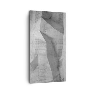 Arttor Bilder auf Leinwand Beton Wand Grau Leinwandbild mit Rahmen 45x80cm Wandbilder Dekoration Wohnzimmer Schlafzimmer K&uuml;che Deko Klein Wanddeko Bild Wand 