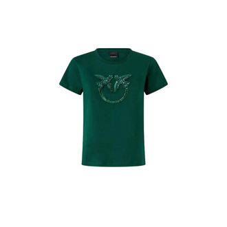 Pinko Pinko, Femme, Tops, Vert, Taille: 38 FR Quentin T-shirt