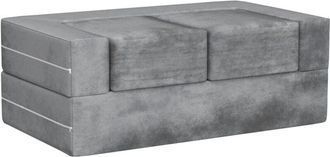 Costway Costway - Canap&eacute; enfant convertible 2 places en mousse - Housses amovibles et lavables - Dimensions 100x52x42cm - Id&eacute;al pour salle de jeux