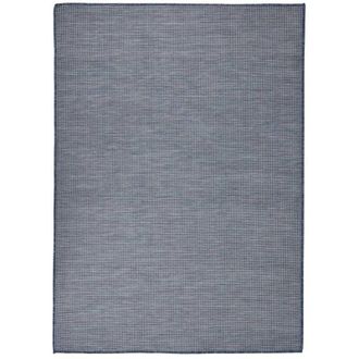 vidaXL Outdoor-Teppich Flachgewebe 200x280 cm Blau vidaXL