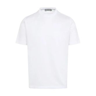Canali Baumwoll-T-Shirt - - Tops - Herren - Wei&szlig; - M