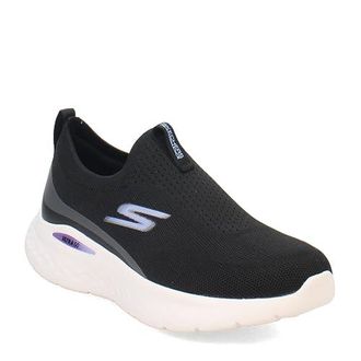 Skechers Baskets Go Run Lite-Aurora Sky pour Femme, Noir/Lavande, 9 US