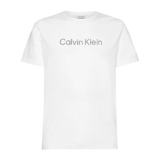 Calvin Klein Homme, Tops, Blanc, Taille: XS T-shirt &agrave; Manches Courtes
