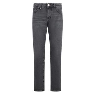 Philipp Plein Homme, Jeans, Gris, Taille: W36 Basic Straight Cut Jeans