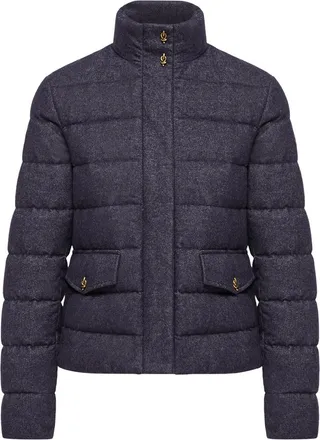 Moncler Moncler Doudoune Courte En Coton Bessettez, Femme, Bleu, Taille: 0