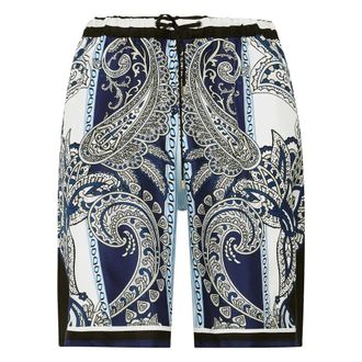 Philipp Plein Homme, Shorts, Bleu, Taille: XS Silk Shorts Paisley Foulard