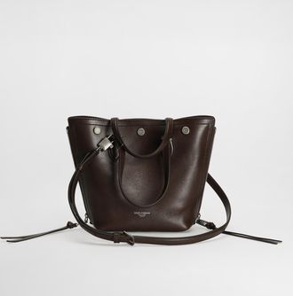 Dolce & Gabbana Atene Tempesta Calfskin Shopping Bag - Mann Schultertasche Braun Onesize