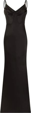 Elisabetta Franchi Femme, Robes, Noir, Taille: 38 FR Long dress with V-neck