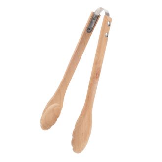 Hemobllo Salatzange Aus Holz Zum Servieren Brotklammer F&uuml;r Kochen Und Grillen Naturholz Zange F&uuml;r Lebensmittel Und Mahlzeiten