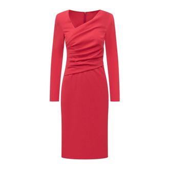 Emporio Armani Milano Stitch Crossover Kleid - - Dresses - Damen - Rot - 2XL
