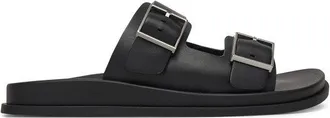 Calvin Klein Pantoletten City Sandal Buckle Lth HW0HW02885 Schwarz