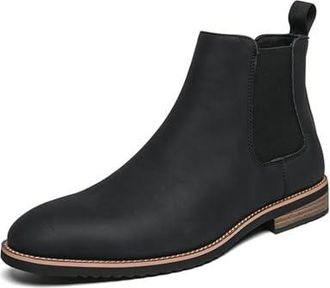 Generic Bottines Chelsea classiques légères et décontractées pour homme, Noir, 42 2/3 EU