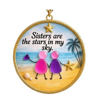Generic Coastal Friendship Christmas Tree Ornament - Christmas Tree Decoration 2D Acrylic Pendants | Decorative Hanging for Home, Outdoor, Family Gatherings, 