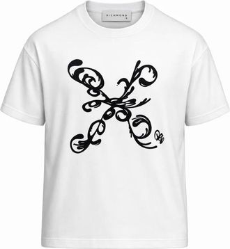 John Richmond Homme, Tops, Blanc, Taille: M T-shirt Fioriino