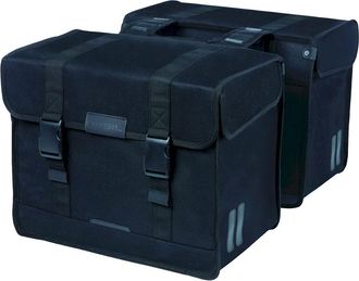 Basil Kavan Eco Classic Fahrrad-Doppeltasche - 68 Liter - City, E-Bike - Schwarz