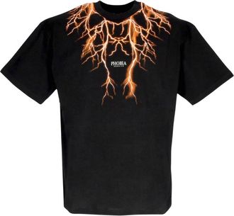 Phobia Archive Homme, Tops, Noir, Taille: L Front Lightning Tee