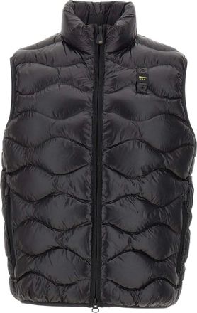 Blauer gilet Danny à matelassage ondulé - Noir