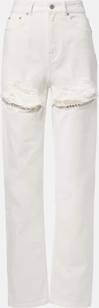 Area Distressed Wide-Leg Jeans