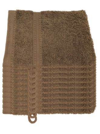 Julie Julsen Bio Waschhandschuh-Set, 10 Waschhandschuhe in 32 Farben erhältlich weich und saugstark Schlamm 15x21 cm