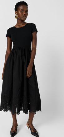 Gerard Darel Robe longue bi mati&egrave;re - RYNAH - Noir