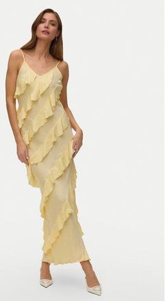 Vero Moda Abendkleid Celyn 10348500 Gelb Regular Fit