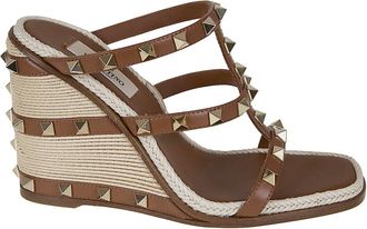 Valentino Garavani Femme, Chaussures, Brun, Taille: 39 EU Rockstud Wedge Slide
