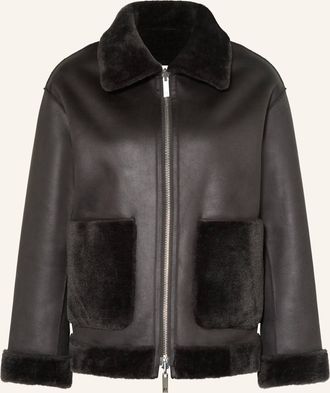 Marella Jacke Zum Wenden Mit Kunstfell grau