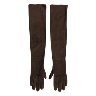 Dolce & Gabbana Handschuhe bis zum Ellbogen - - Accessories - Damen - Braun - ONE SIZE