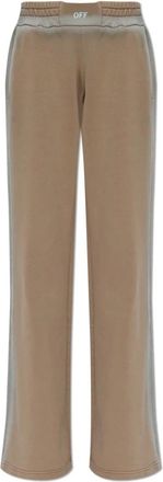 Off-white Femme, Pantalons, Beige, Taille: 40 FR Pantalon de surv&ecirc;tement &agrave; jambes larges