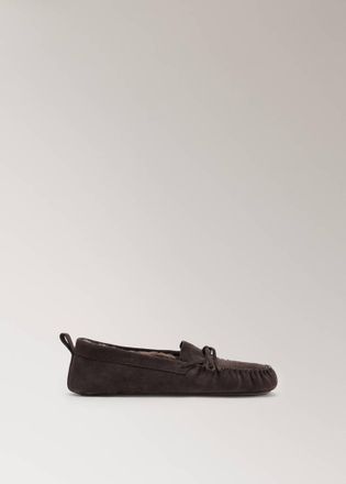 Mango Mocassins cuir doubl&eacute;s cuir marron - Femme - 36 - MANGO