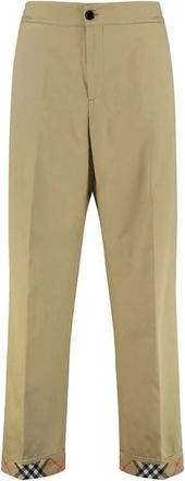 Burberry Homme, Pantalons, Beige, Taille: XL Pantalon Tailleur Classique &agrave; Garniture &agrave; Carreaux