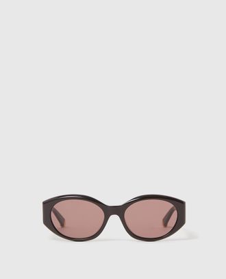 Stella McCartney Logo Oval Sunglasses