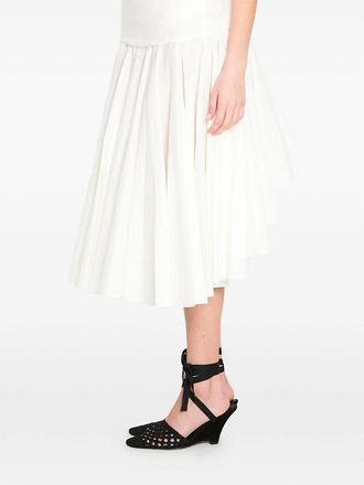 Jacquemus Draped Cotton Skirt - White