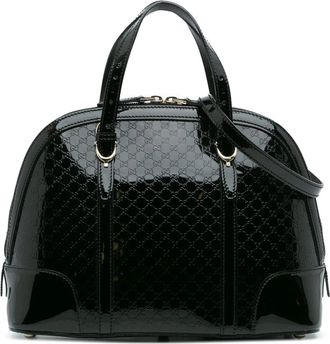 Gucci Hobo Bags - Small Microguccissima Patent Nice Satchel - Gr. unisize - in Schwarz - für Damen
