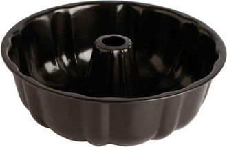 Quid Sweet Grey Savarin-Backform aus lackiertem Stahl, 26 x 8 cm, Karbonstahl, backofengeeignet, antihaftbeschichtet